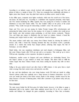 Report on smartphone industry and their effects on indian market | PDF