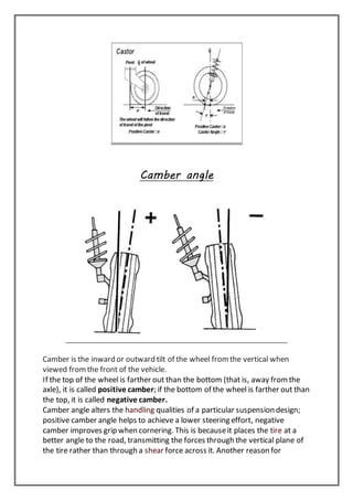 Report on steering system | DOCX