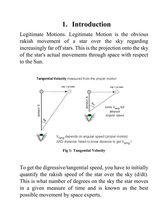 Report on stellar motion | PDF | Chemistry | Science