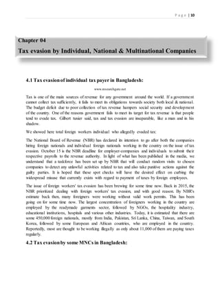 Report on tax Evasion in Bangladesh | PDF