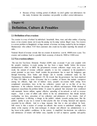 Report on tax Evasion in Bangladesh | PDF