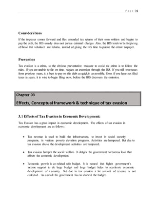 Report on tax Evasion in Bangladesh | PDF