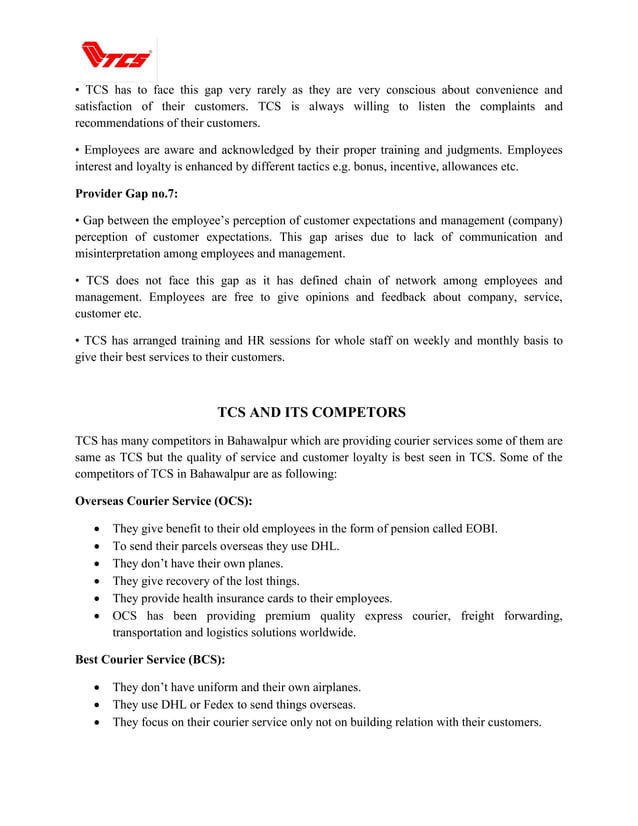 Report on TCS Pakistan/Bahawalpur | PDF