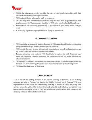Report on TCS Pakistan/Bahawalpur | PDF