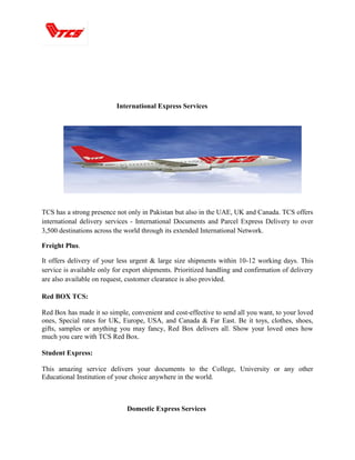 Report on TCS Pakistan/Bahawalpur | PDF