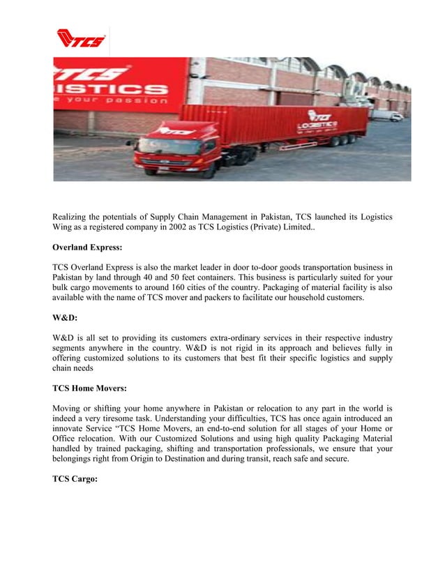 Report on TCS Pakistan/Bahawalpur | PDF