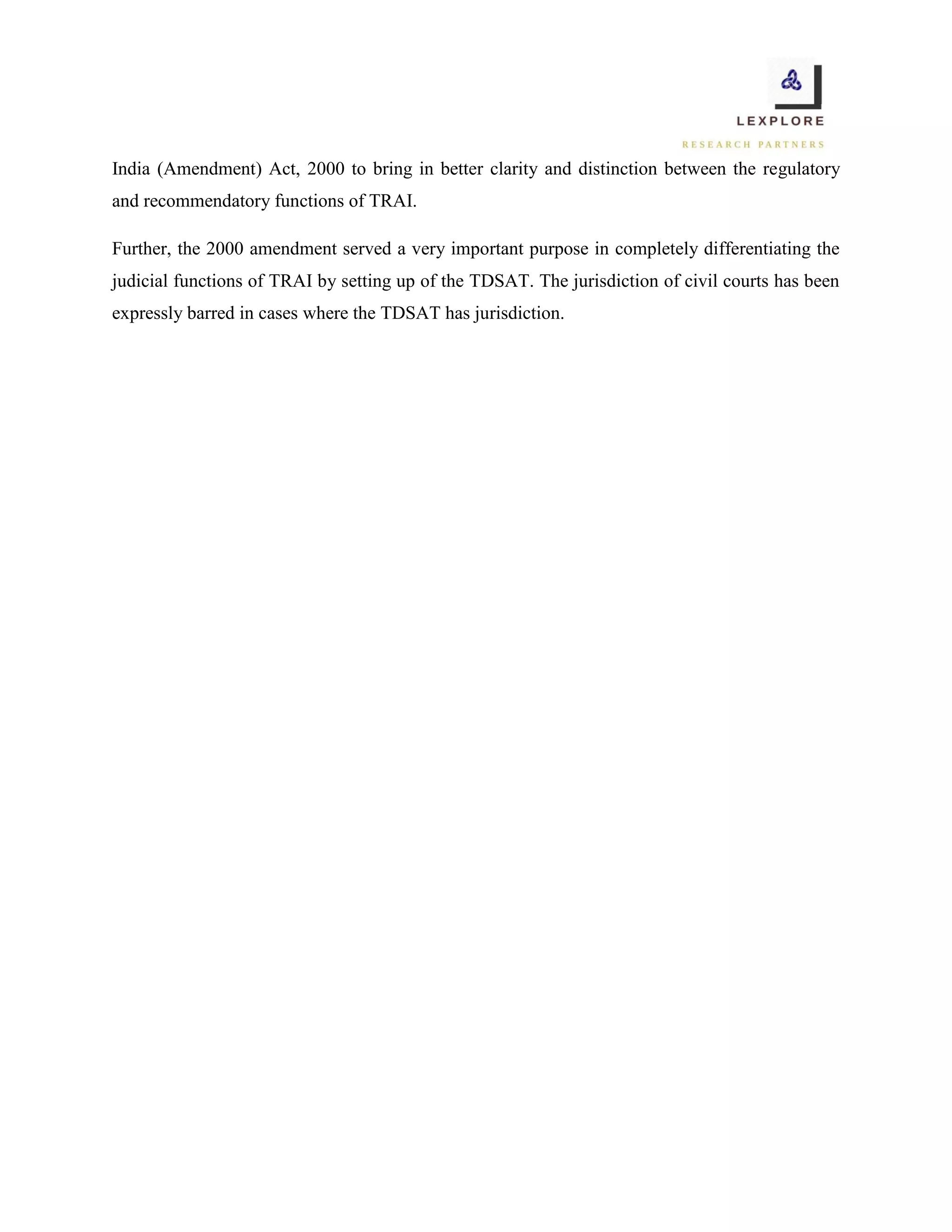 Telecom regulatory framework and legislation in India | PDF