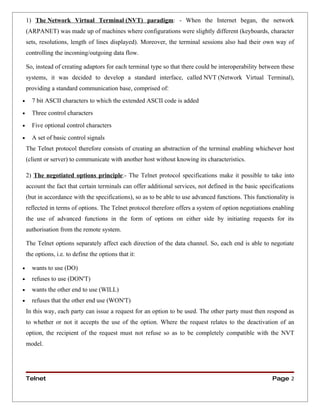 Report on telnet | DOC