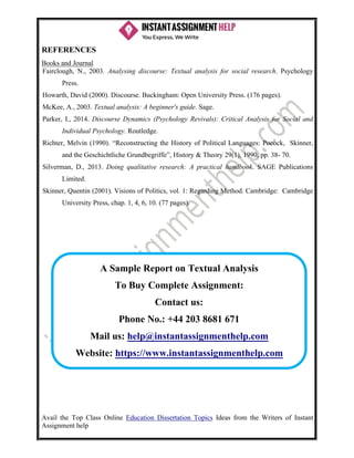 Report on textual analysis | PDF