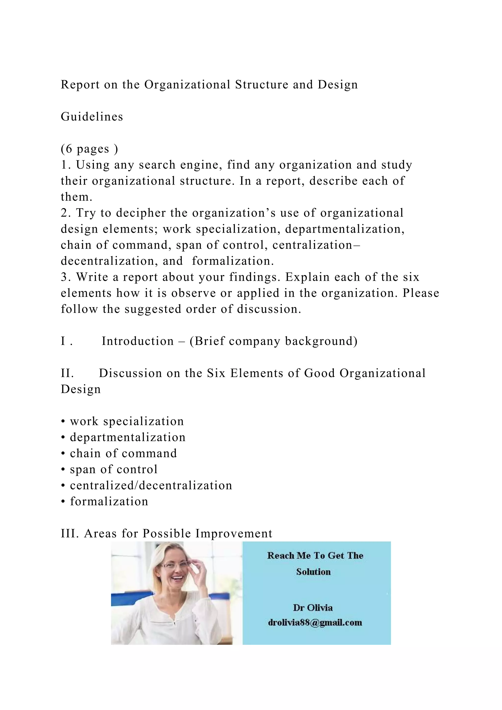 Report on the Organizational Structure and Design Guidelines.docx
