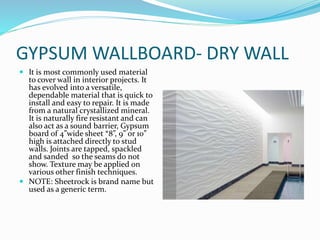 Report on wall treatment | PPTX
