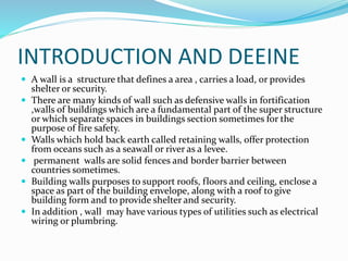 Report on wall treatment | PPTX