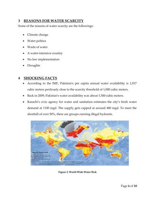 Report on water problem solutions | PDF