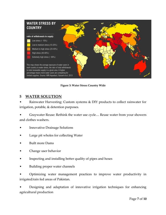 Report on water problem solutions | PDF