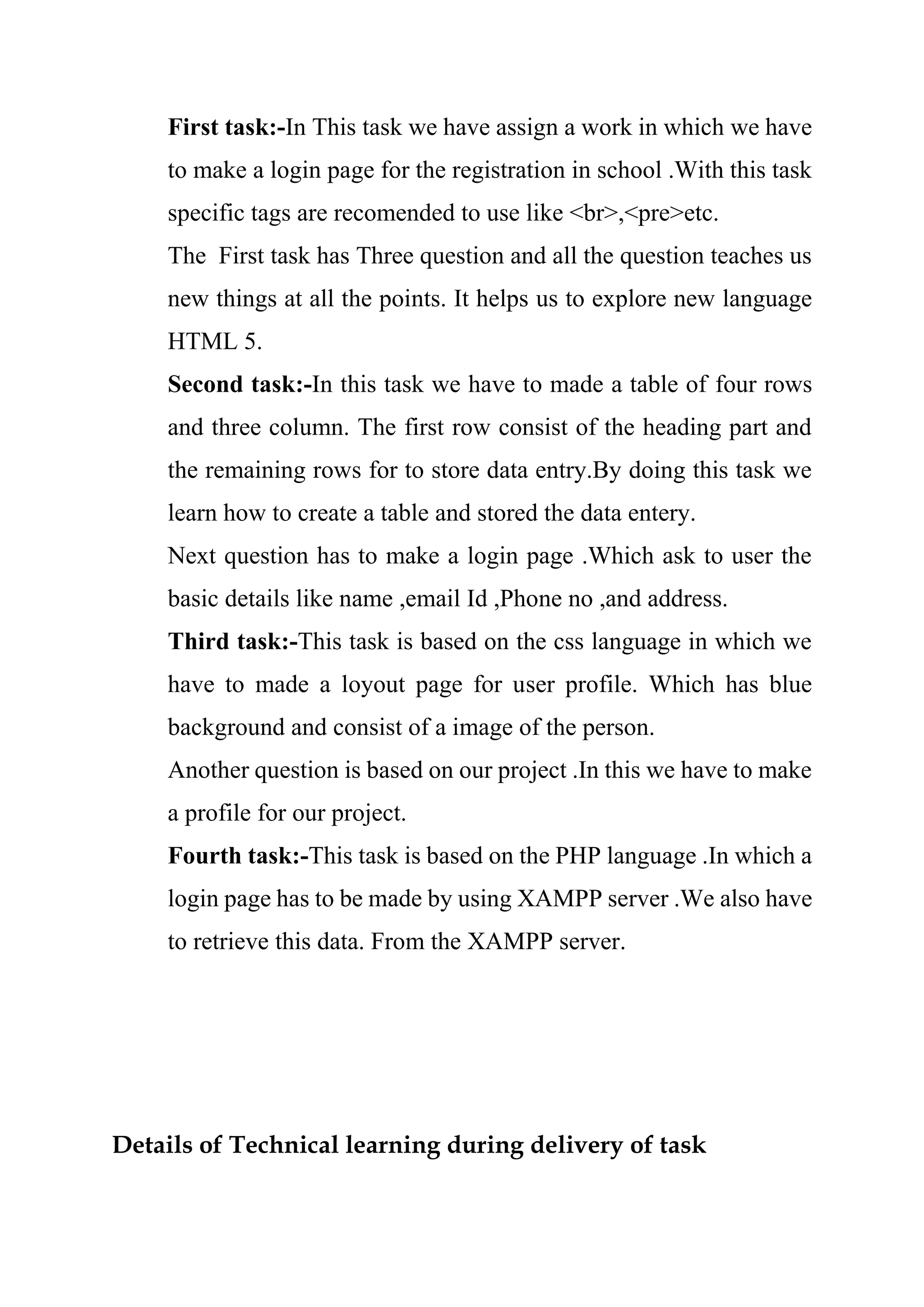 Report on web development | PDF