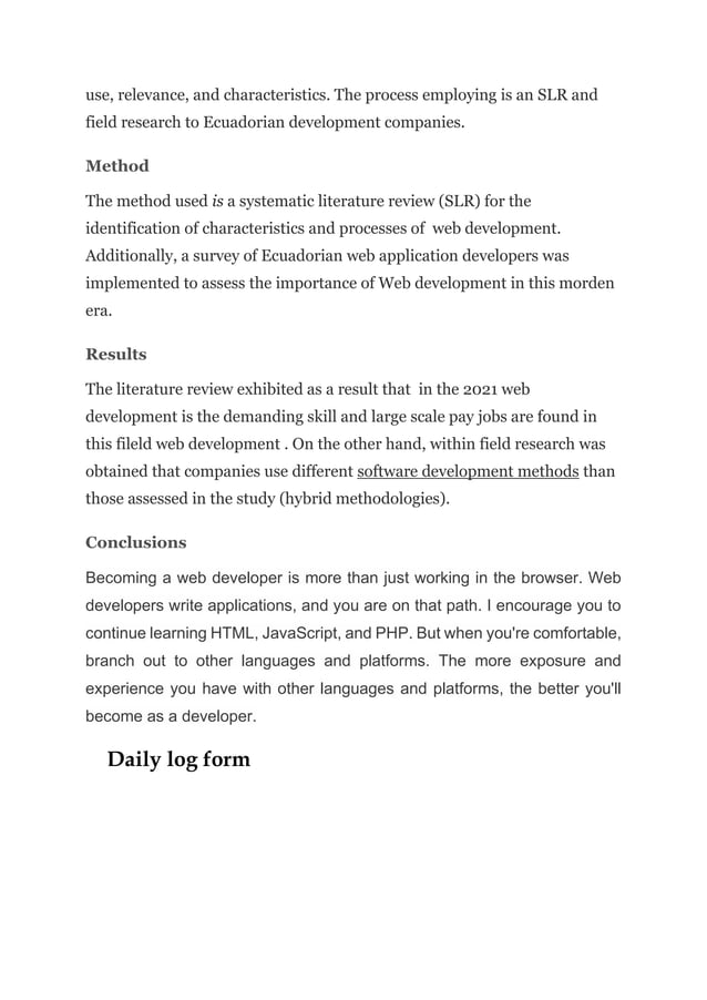 Report on web development | PDF | Web Design and HTML | Internet