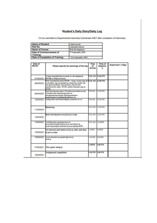 Report on web development | PDF