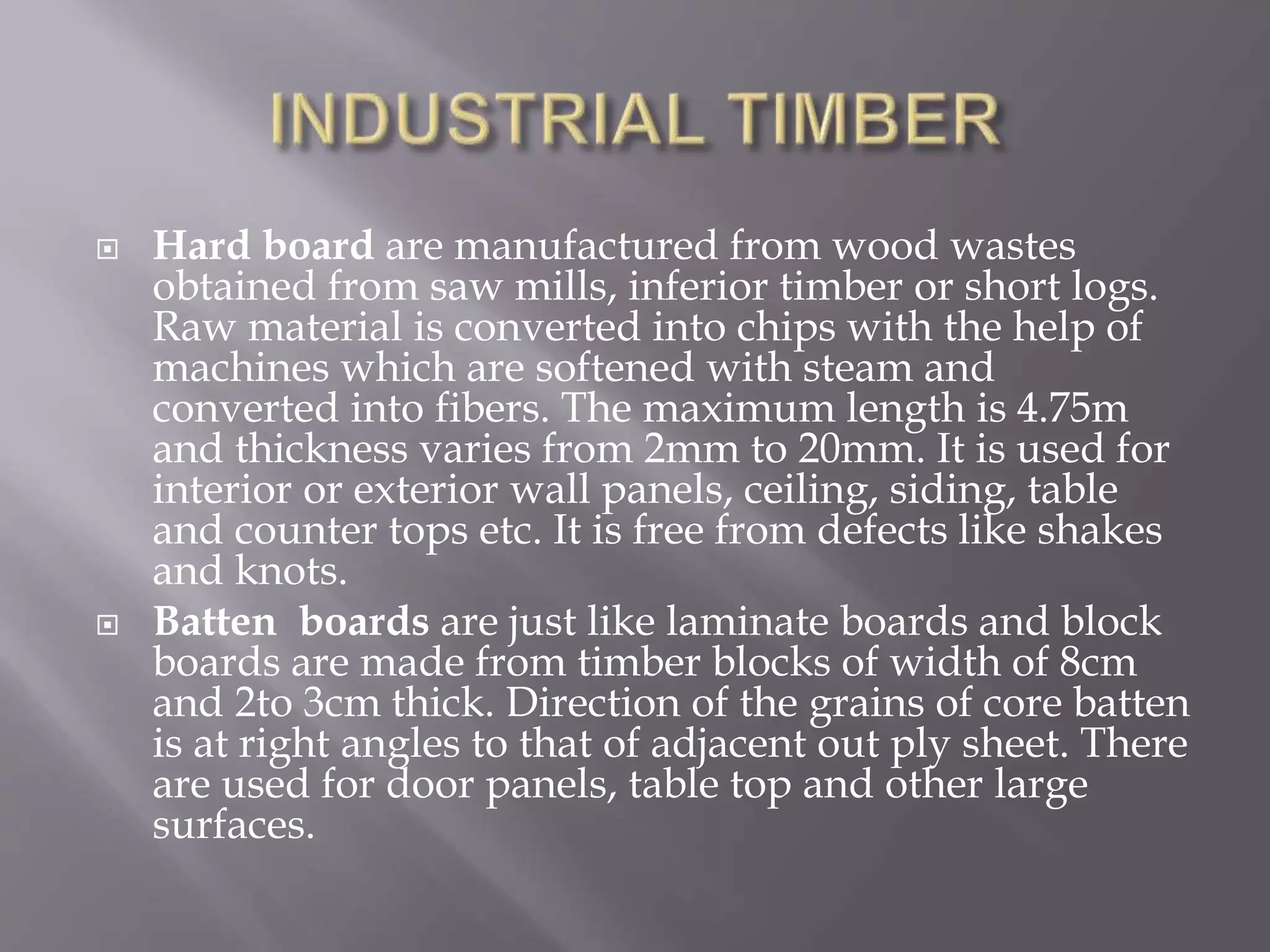 Report on wood and timber | PPTX