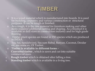 Report on wood and timber | PPTX