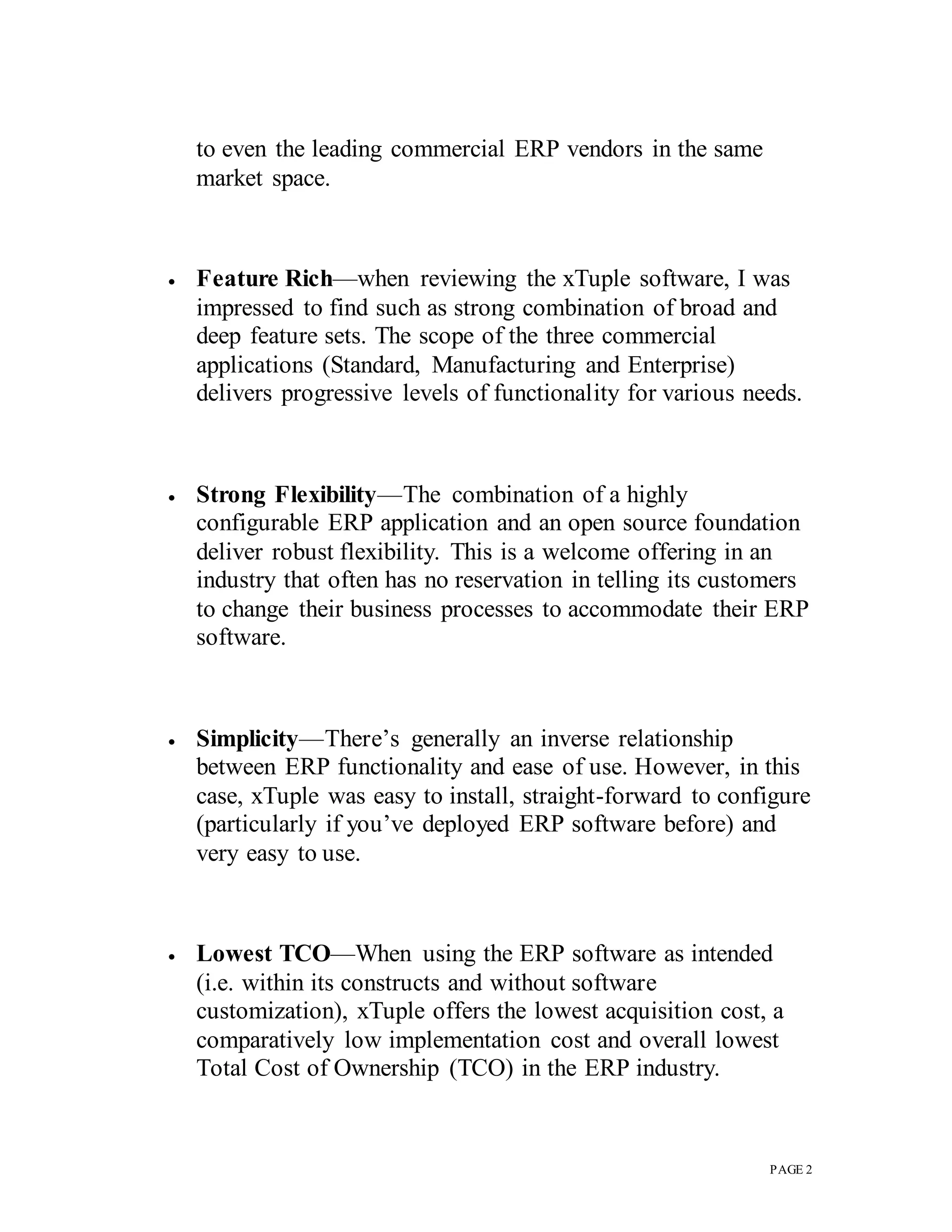 Report on xtuple ERP Software | DOCX