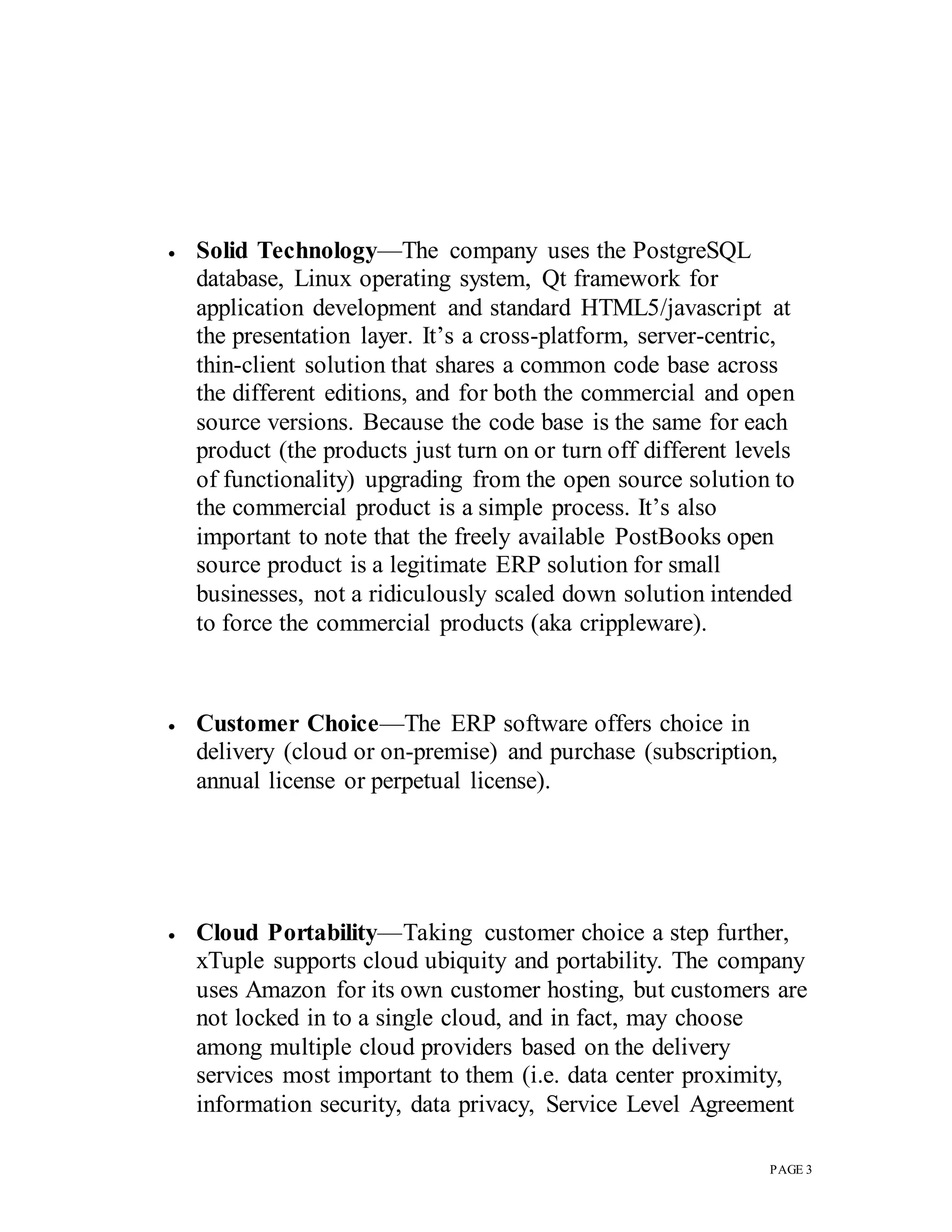 Report on xtuple ERP Software | DOCX