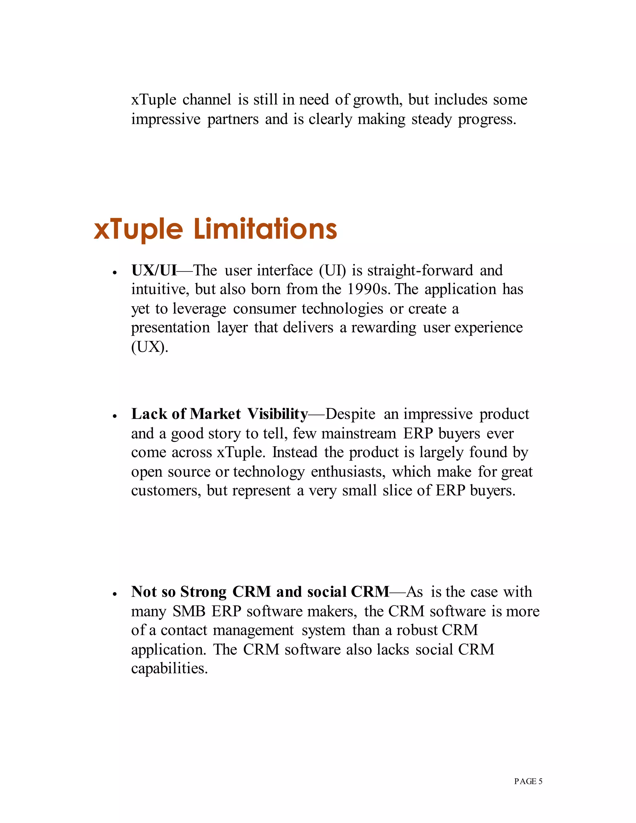 Report on xtuple ERP Software | DOCX