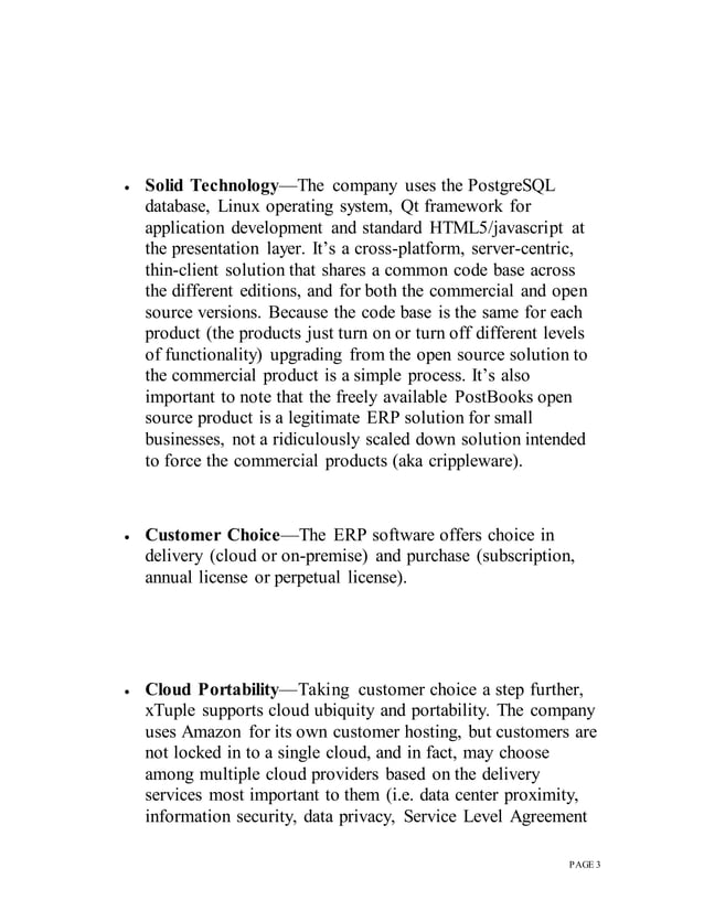 Report on xtuple ERP Software | DOCX