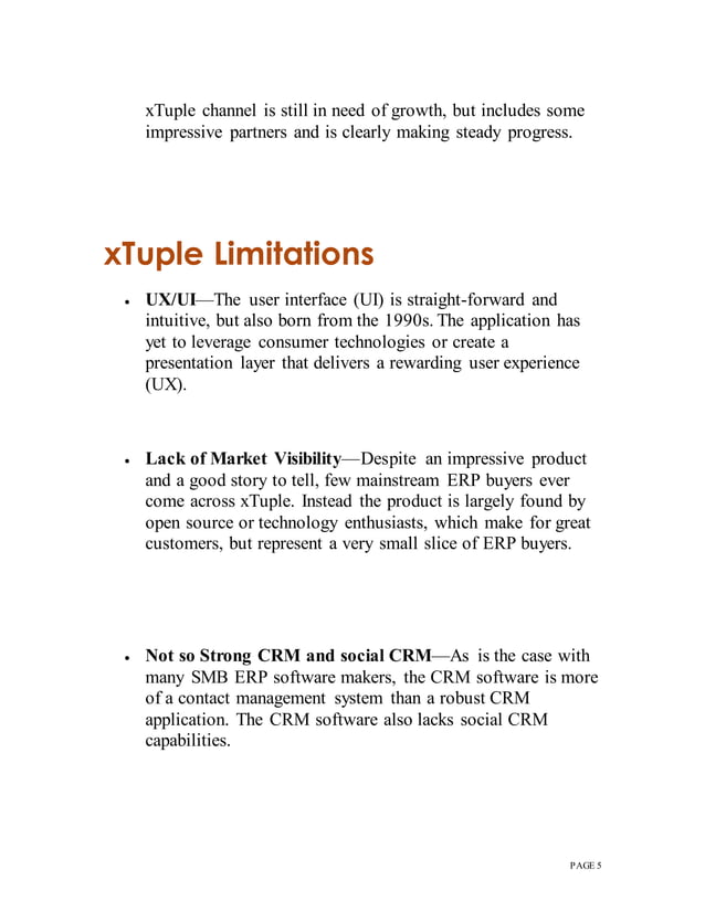 Report on xtuple ERP Software | DOCX