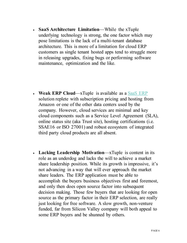 Report on xtuple ERP Software | DOCX