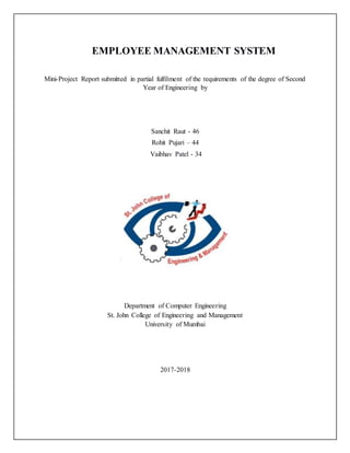 Miniproject on Employee Management using Perl/Database. | PDF