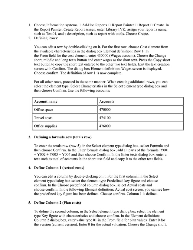 Report painter in SAP | DOCX | Painting | Arts and Crafts