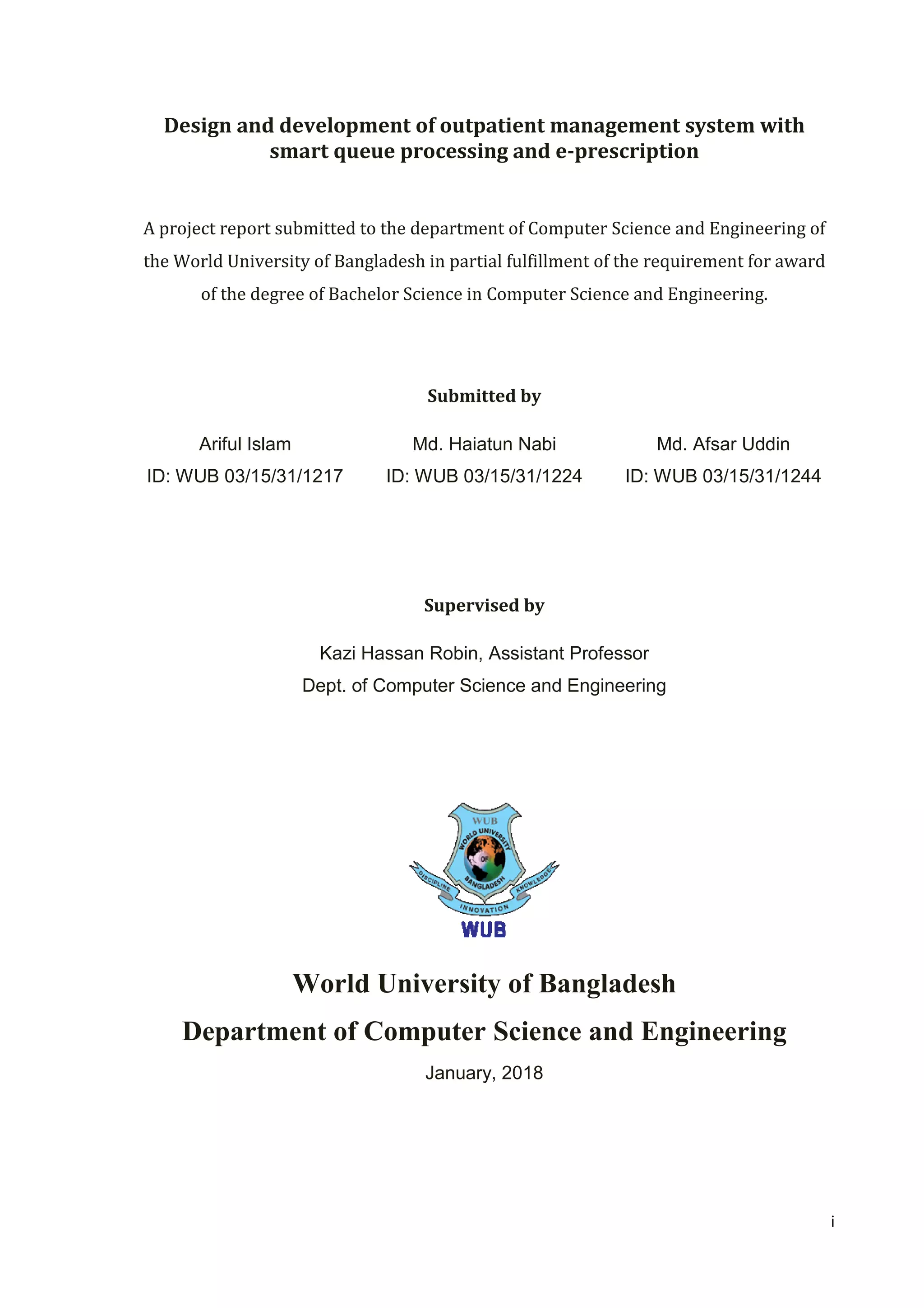 Outpatient management system with smart queue processing and e ...