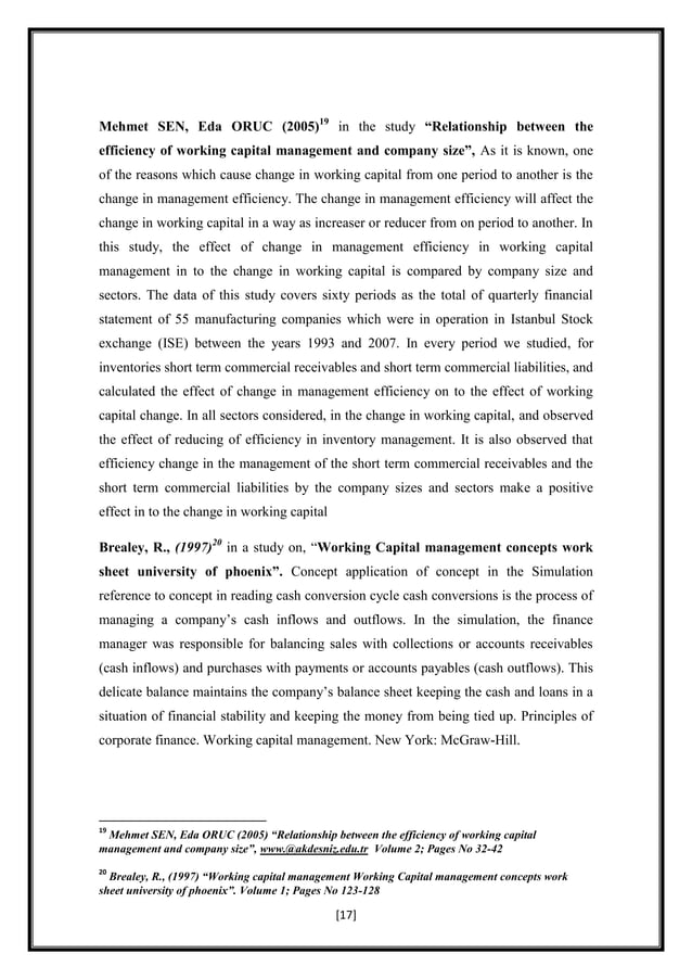 PROJECT ON WORKING CAPITAL MANAGEMENT | DOCX