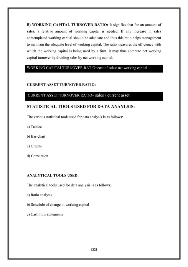 PROJECT ON WORKING CAPITAL MANAGEMENT | DOCX
