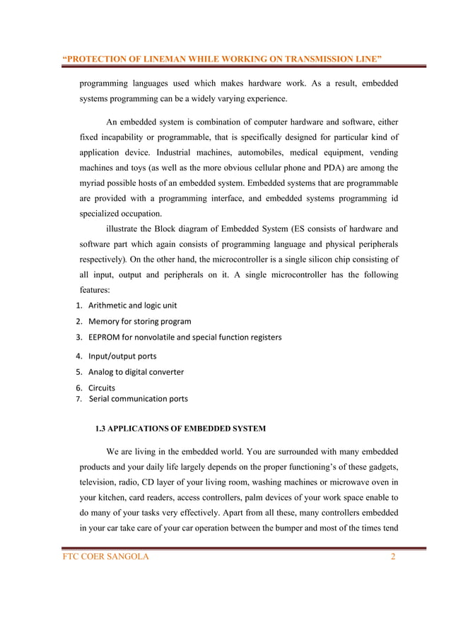 protection on lineman while working on transmission line report | PDF
