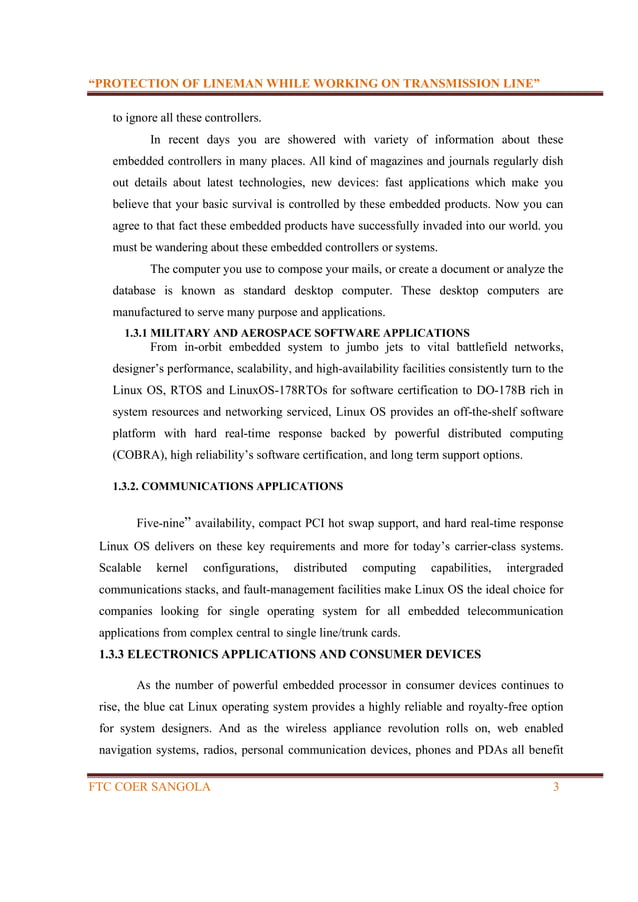 protection on lineman while working on transmission line report | PDF