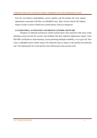 protection on lineman while working on transmission line report | PDF