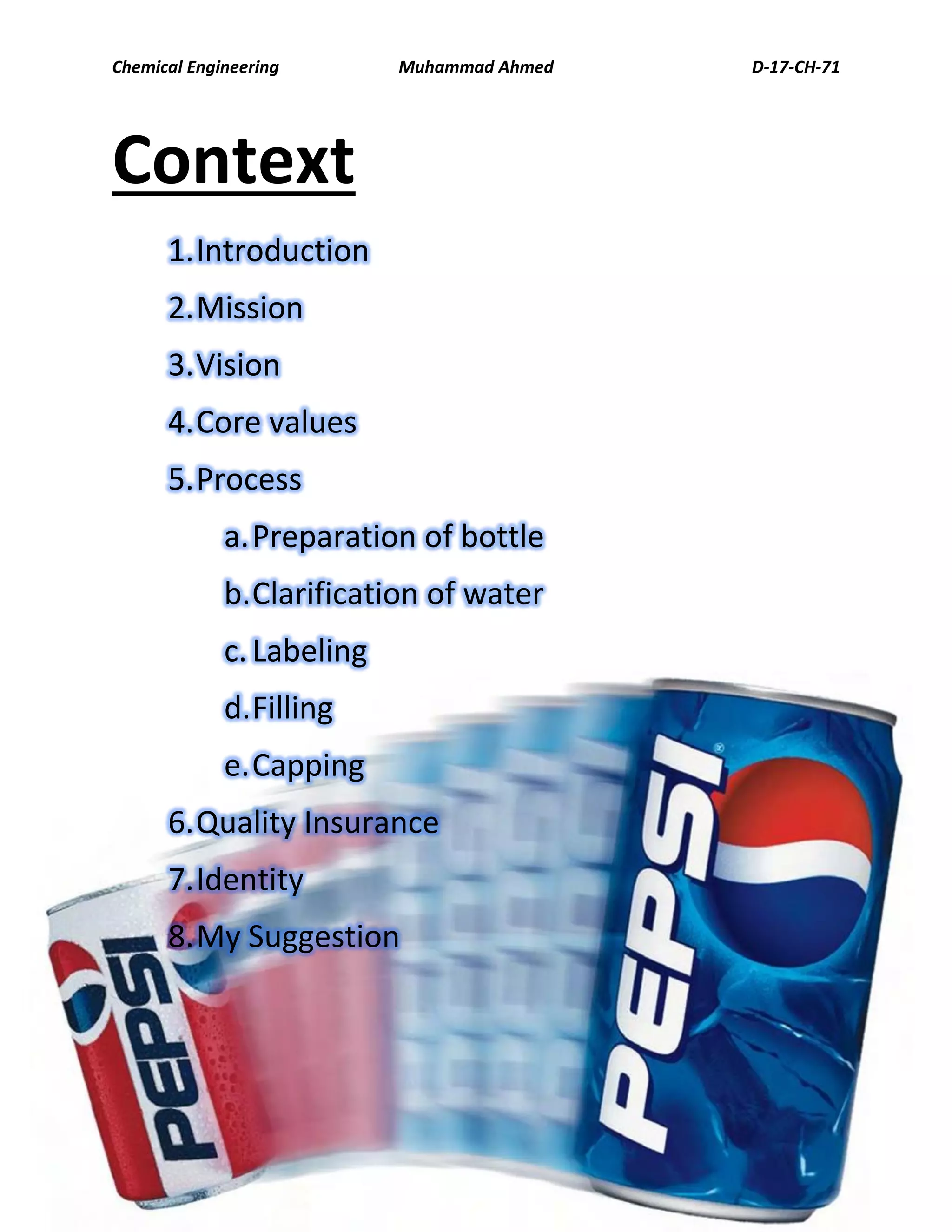 Report on Pepsico | PDF