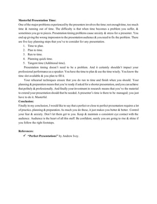 Report perfect presentations | DOCX