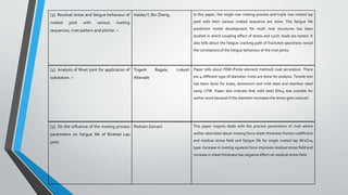 Investigation of Mechanical Properties of Rivet Joints For Grade-5 ...
