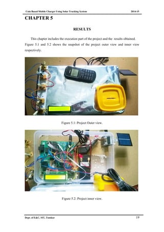 Coin based mobile charging using solar tracking system | DOC