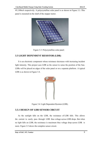 Coin based mobile charging using solar tracking system | DOC