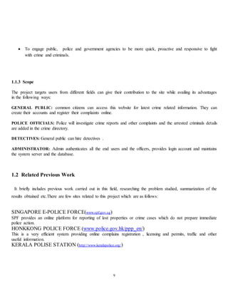 Report police - 6 month training project | DOCX
