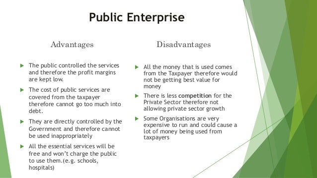Public vs. Private Enterprise