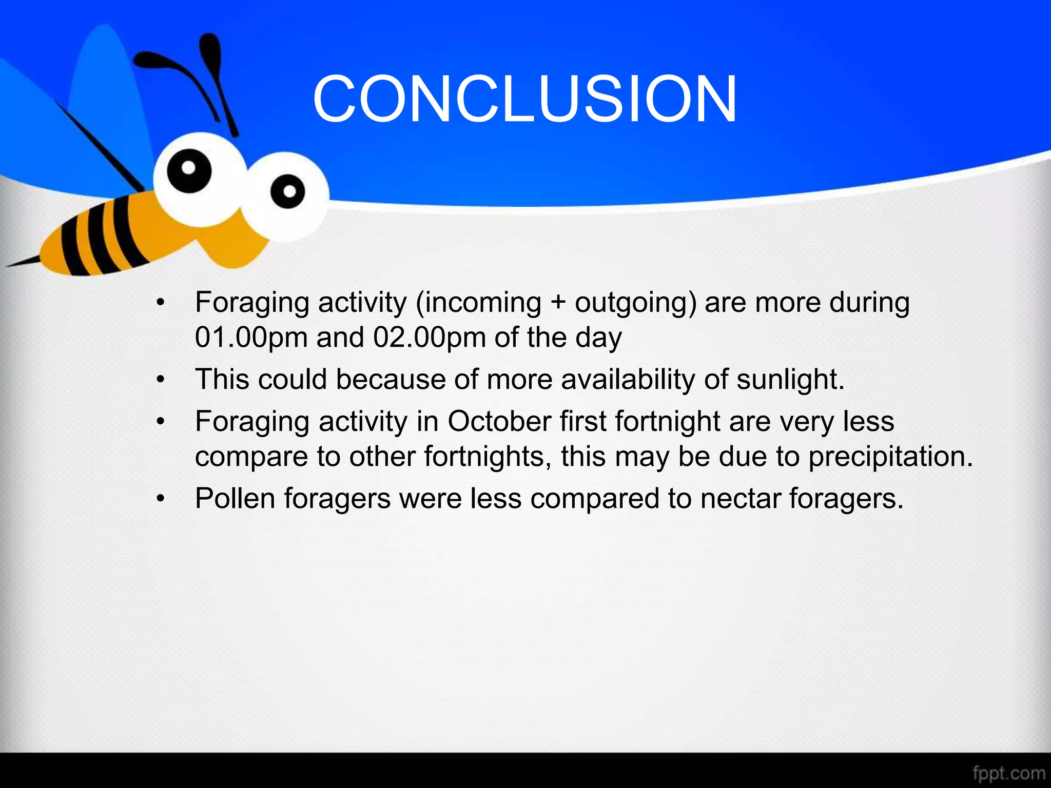 STUDY ON FORAGING BEHAVIOUR OF STINGLESS BEE, Trigona iridipennis IN ...