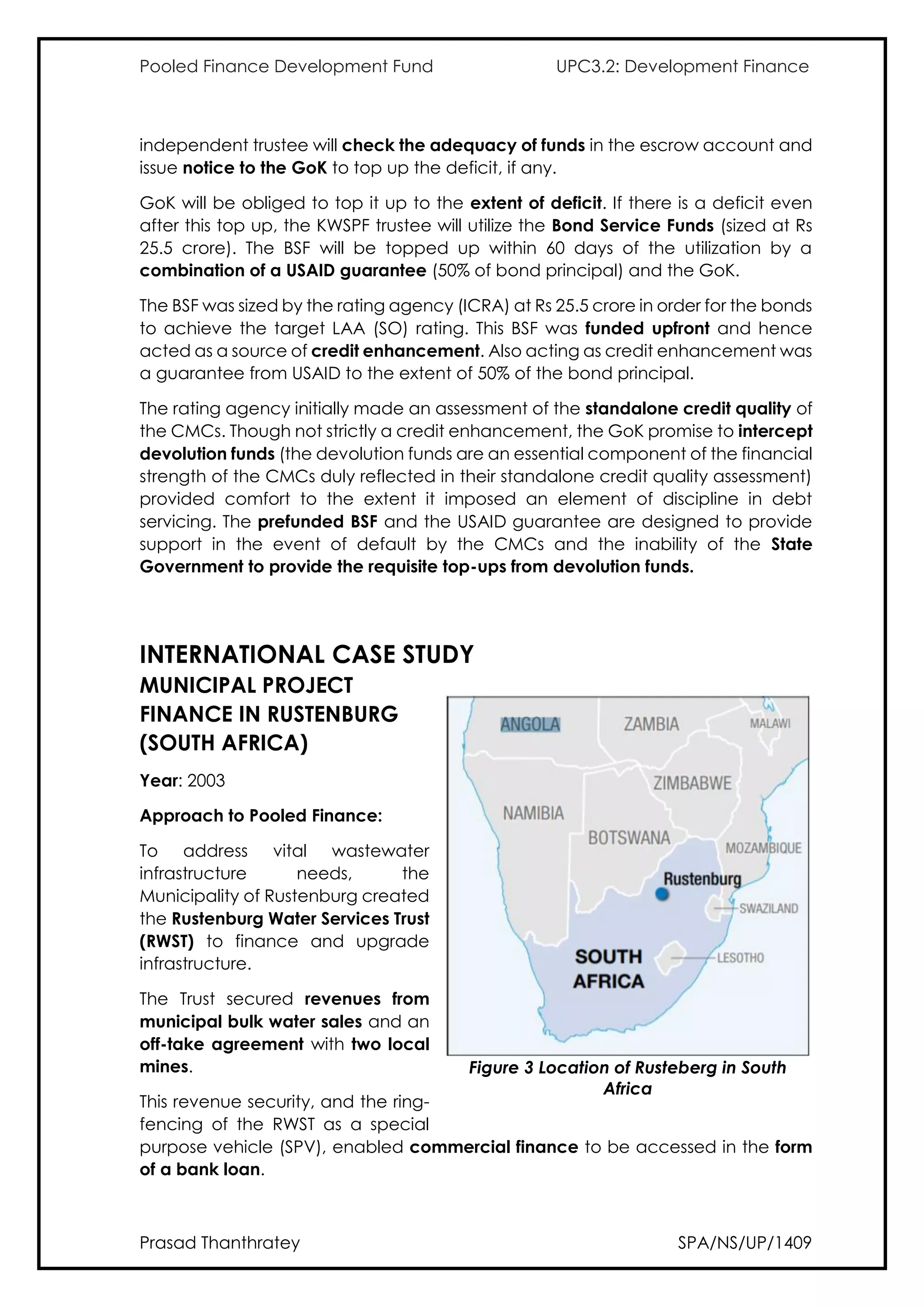 Pooled Finance Development Fund | PDF