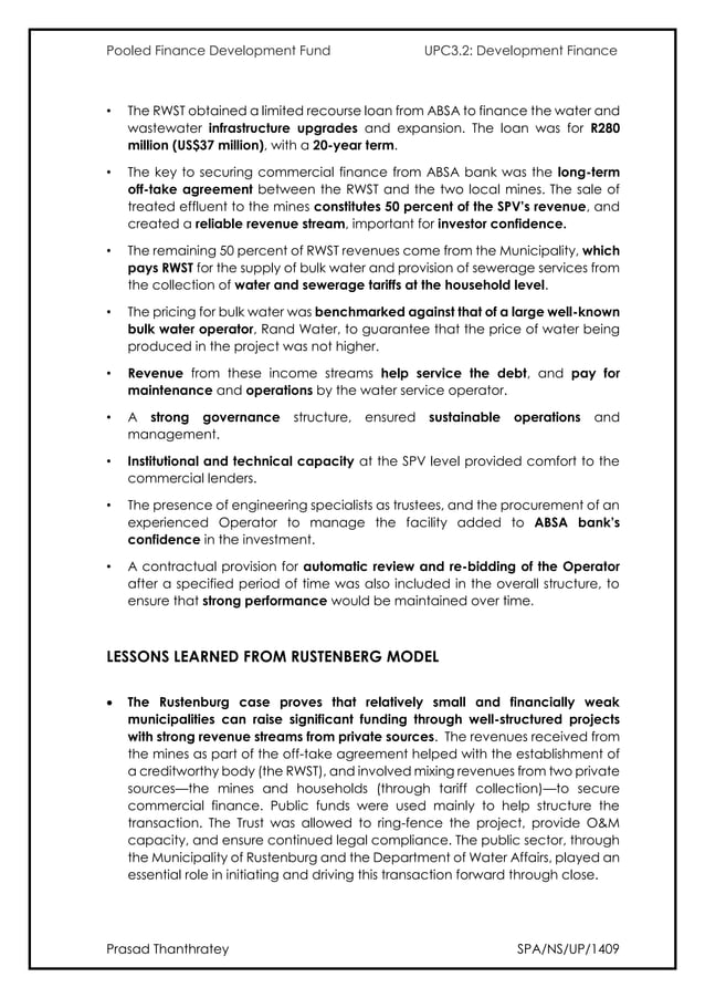 Pooled Finance Development Fund | PDF | Civil Engineering Industry ...