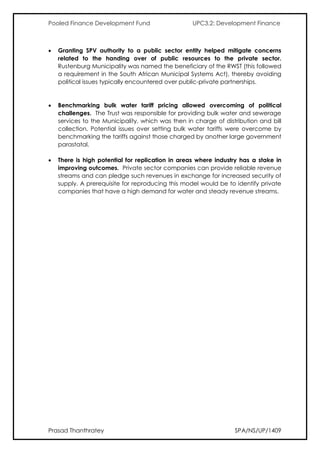 Pooled Finance Development Fund | PDF