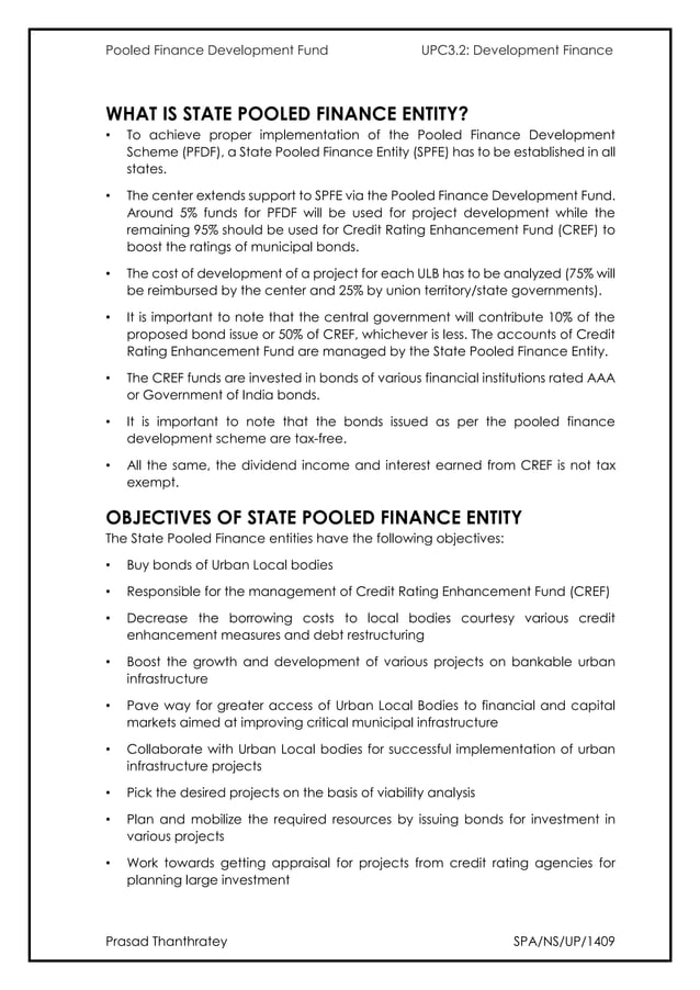 Pooled Finance Development Fund | PDF | Civil Engineering Industry ...