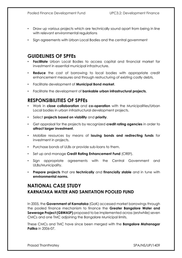 Pooled Finance Development Fund | PDF | Civil Engineering Industry ...